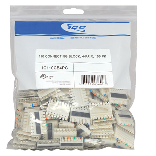 110 Connecting Block, C4 Clip, Pack of 100 - CableLAN
