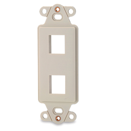 Adapter, 2 Port, White, Decora, Keystone - CableLAN