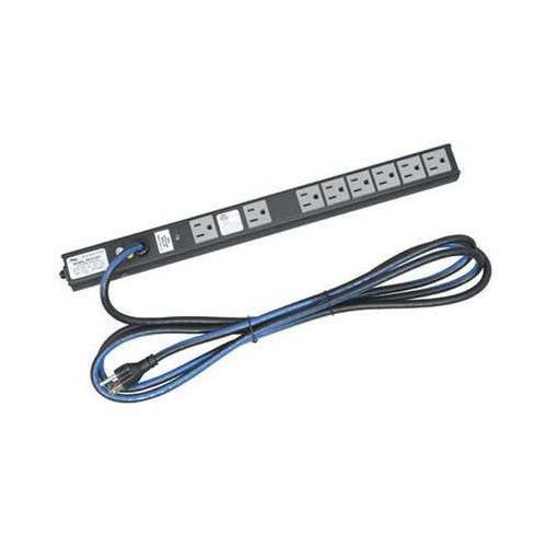 Power Strip, 15 AMP, 8 OUTLETS, 10' nema 5-15P Plug, surge & circuit ...