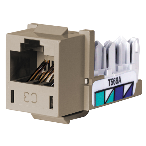 Jack, CAT 3, Electric Ivory, Xcelerator - CableLAN