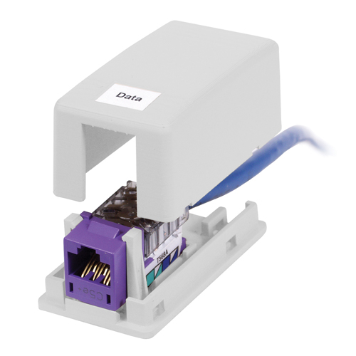 Surface Mount Box, 1 Port, Electric Ivory - CableLAN