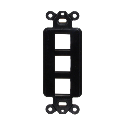 Insert, Decora, 3 Port, Black - CableLAN