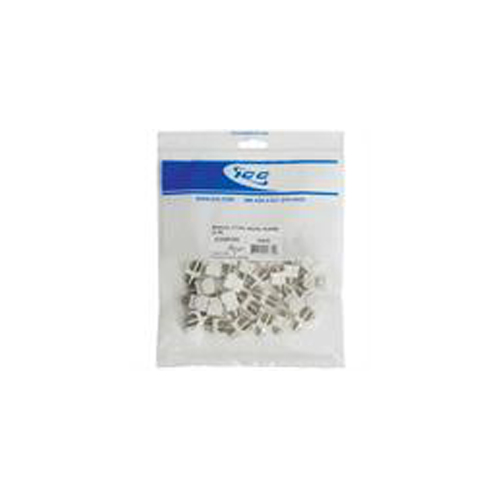 Feed Through, F Connector, Nickel Plated, White,3 GHz Pack of 25 - CableLAN