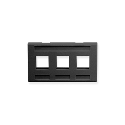 Faceplate, Furniture, 3 Port, Grey - CableLAN