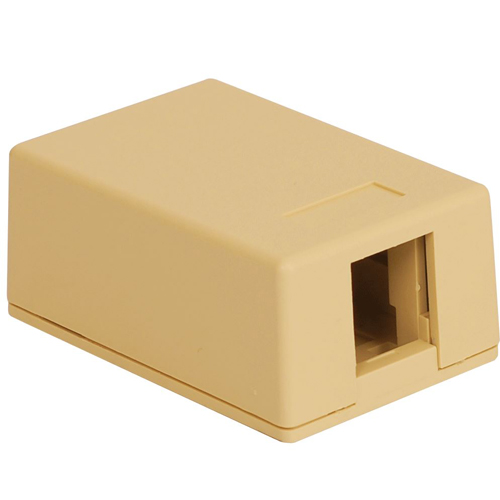 Surface Mount Box, 1 Port, Ivory - CableLAN