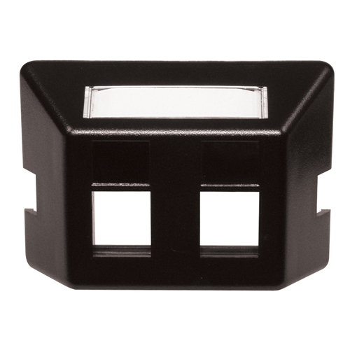 Faceplate, Furniture, 2 Port, Black, 2.71"x1.38 - CableLAN