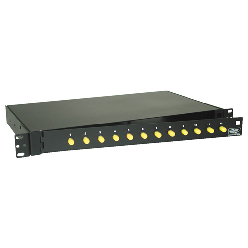 Fiber Optic Enclosure, Rack Mount, 12 Port, Loaded with 12 ST MM ...