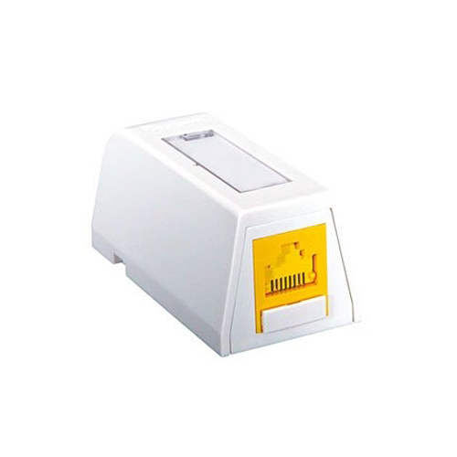 Surface Mount Box, 1 Port, White - CableLAN