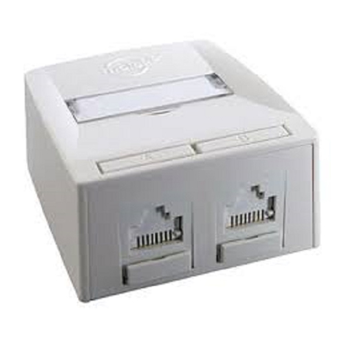 Surface Mount Box, 2 Port, Ivory - CableLAN