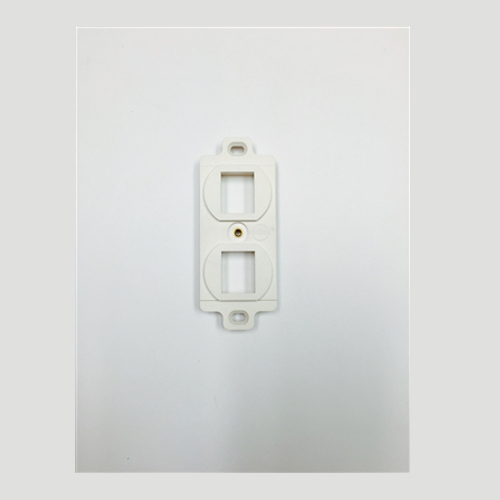 Faceplate, 2 Port 106 Frame, White, 1 gang - CableLAN