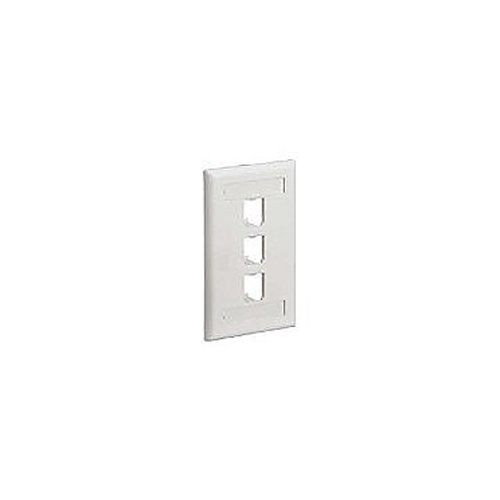 Faceplate, 3 Port, Electric Ivory, Classic - CableLAN