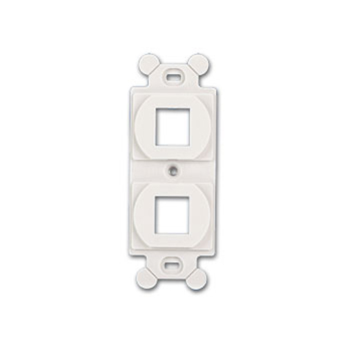 Faceplate, 2 port 106 frame, Almond, 1 gang - CableLAN