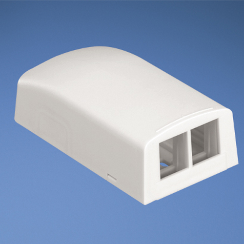 Surface Mount Box, 2 Port, White, Net KeySPA U04160355N - CableLAN