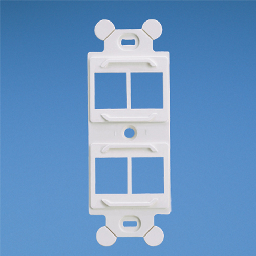 Faceplate, 4 port 106 Frame, Gray - CableLAN