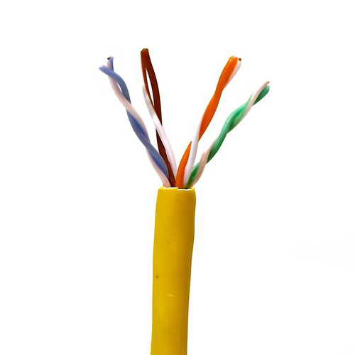 Cable, CAT 5e, PVC, Yellow, 4 Pair - CableLAN