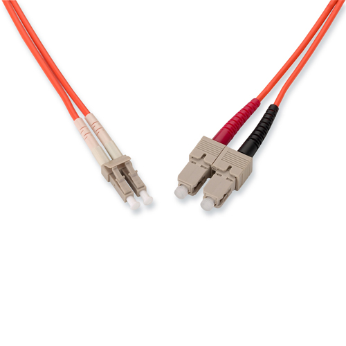 Fiber Optic Assembly, Duplex, 62/5/125, LC to SC, 1 Meter - CableLAN