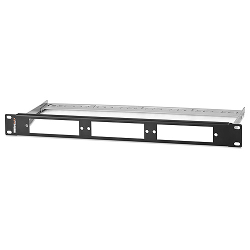 Adapter Plate Panel, Blank, Up to 3 plates, Black, 1.75" high - CableLAN
