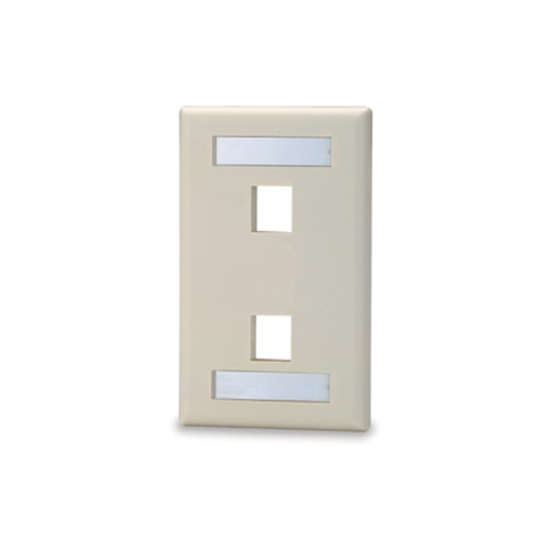 Faceplate, 4 Port, White - CableLAN