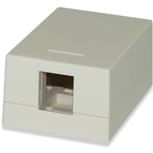 Surface Mount Box, 1 Port, Light Ivory - CableLAN