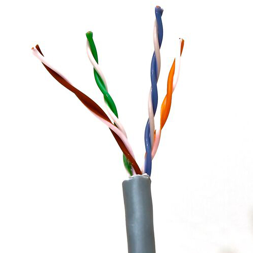 Cable, CAT 6, PVC, Grey, Spineless, 4 Pair, 550 Mhz - CableLAN