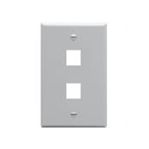 Faceplate, 2 Port, Gray - CableLAN