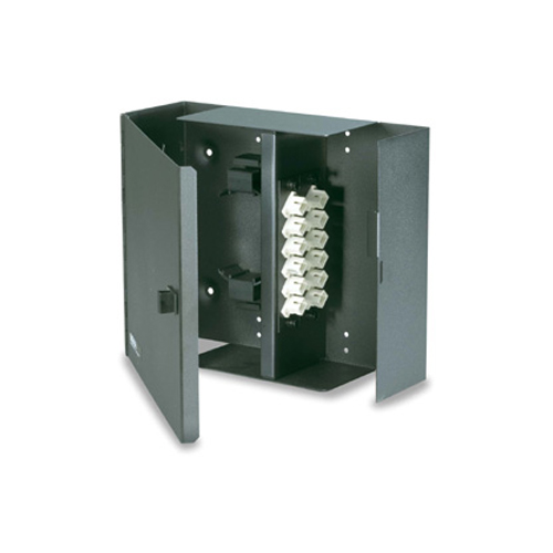 Fiber Optic Enclosure, Wall Mount, Accepts 2 Adapter Panels - CableLAN