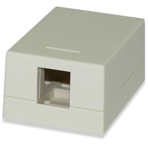 Surface Mount Box, 1 Port, Dark Ivory - CableLAN